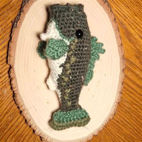Pdf Mini Largemouth Bass No Sew Amigurumi Crochet Pattern