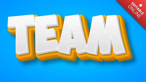 Team Text Effect Generator