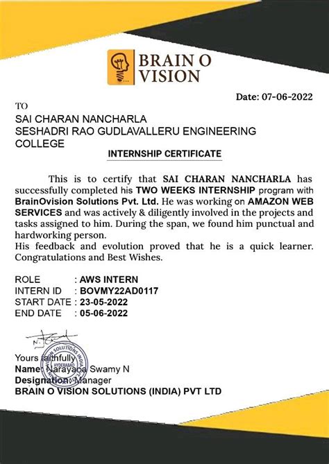 Sai Charan Nancharla On Linkedin Amazon Intern Aws Awscloud