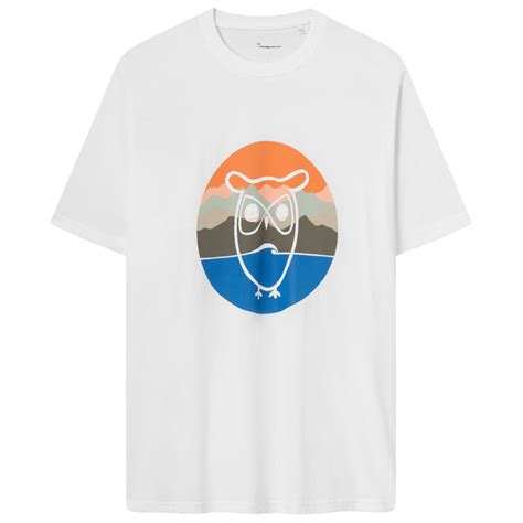 Knowledgecotton Apparel Regular Mountain Front Print T Shirt Mens