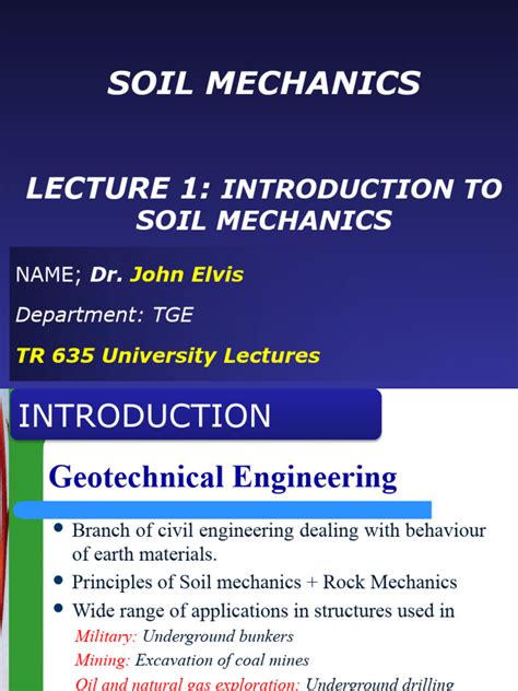 Lecture1 - Introduction To Soil Mechanics | PDF | Rock (Geology) | Soil