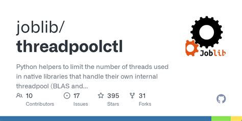 Github Joblibthreadpoolctl Python Helpers To Limit The Number Of