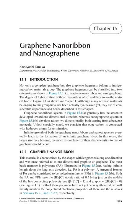 Pdf Carbon Nanotubes And Graphene Graphene Nanoribbon And Nanographene Dokumen Tips