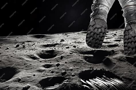 Premium Photo Lunar Legacy Apollo 11s Historic Boot Print On Moon