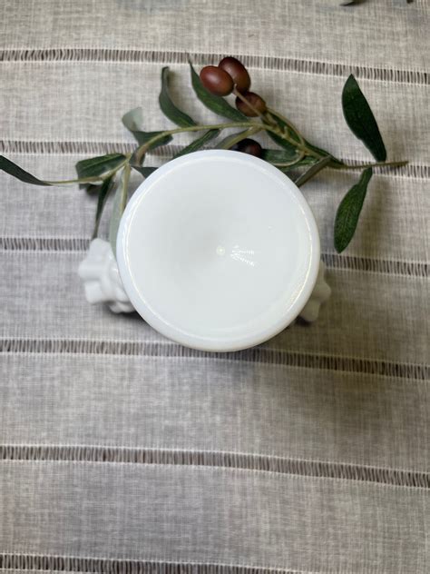 Fenton Milk Glass Hobnail Fan Vase For Home Decor Vintage White Vase