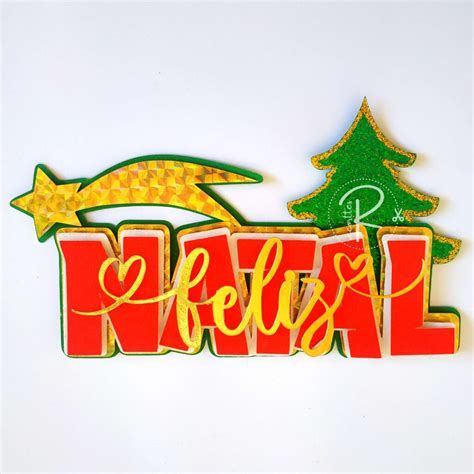 Arquivo De Corte Topo De Bolo Feliz Natal 2 Recorttes