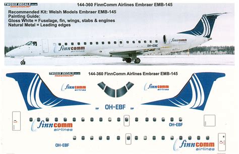 Two Six Decals Embraer Erj 145 10418 Airlinercafe