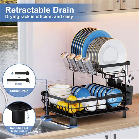 Отцедник за съдове Overtang Метал Черен Emag Bg