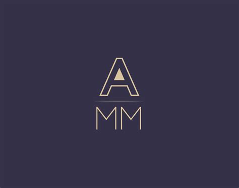 Amm Letter Logo Design Modern Minimalist Vector Images 19585709 Vector