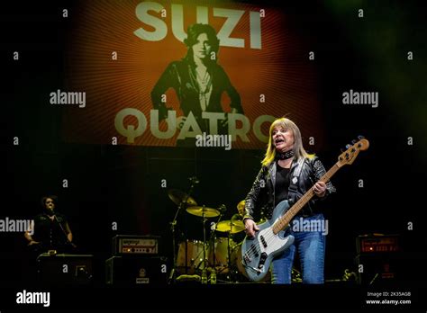 London England Suzi Quatro Performs On Stage At The Royal Albert Hall