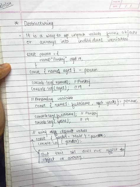 Pankaj Gupta On Linkedin Day34 Javascriptjourney Destructuring