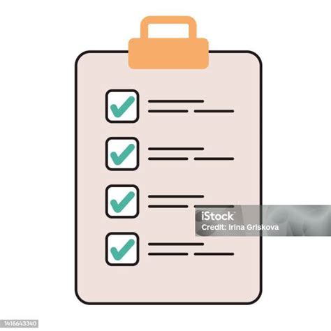 Daftar Periksa Papan Clipboard Centang Centang Kotak Centang Gambar