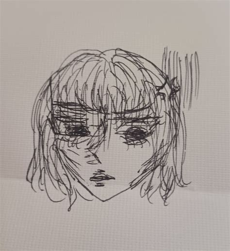 Anime Pen Sketch By The9thring On Deviantart