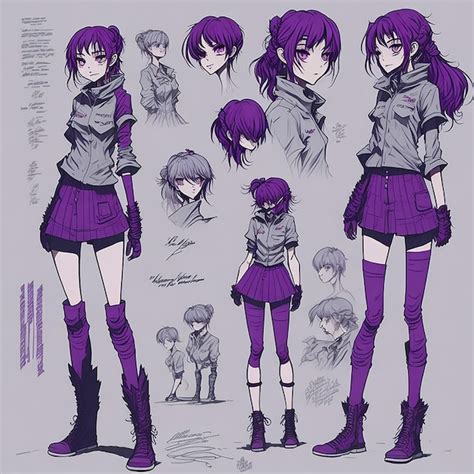 Premium Ai Image Meta Purple Fy Character Anime Character