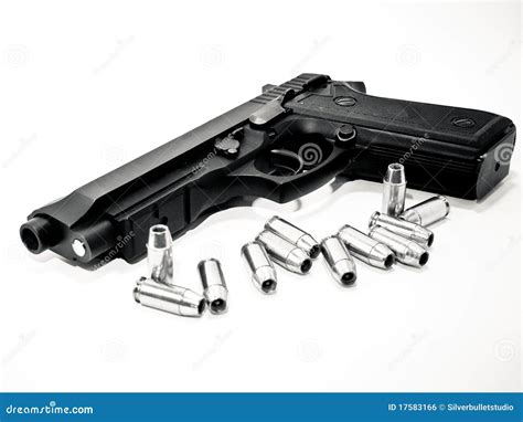 Pistol And Bullets Royalty Free Stock Image Image