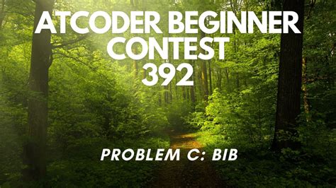 Atcoder Beginner Contest 392 Problem C Bib Solution In English Cpp And Java Codes Youtube