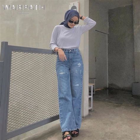 ANG S BOUTIQUE WARPATH KULOT LOOSE BOYFRIEND NON RIPPED CELANA JEANS