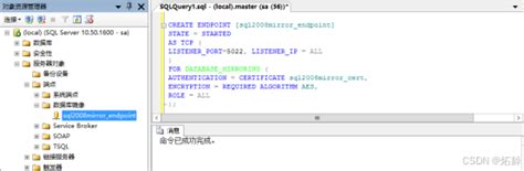 基于证书的sqlserver镜像数据库搭建 sqlserver镜像搭建 csdn博客