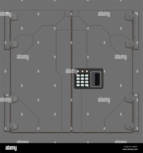 Sci Fi Door With Keypad At Right Side Of Door Seamless Texture Stock Photo Alamy