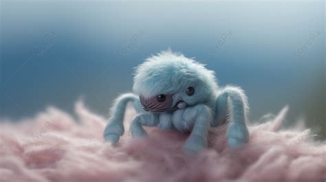 Cute Blue Spider On A Fluffy Pink Surface Cute Spider Backgrounds Blue Cute Backgrounds Blue