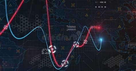 Image Of Data Processing Over World Map Stock Illustration