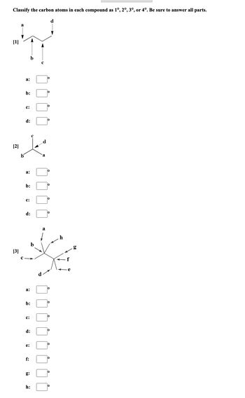 Answered Classify The Carbon Atoms In Each Bartleby