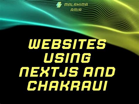 Websites Using Next Js And Chakra Ui Upwork