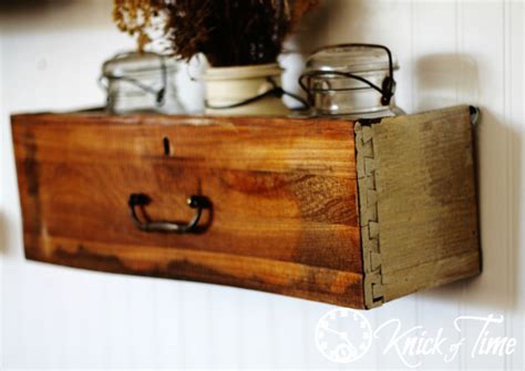Repurposed Drawers Into Wall Shelves Knick Of Time
