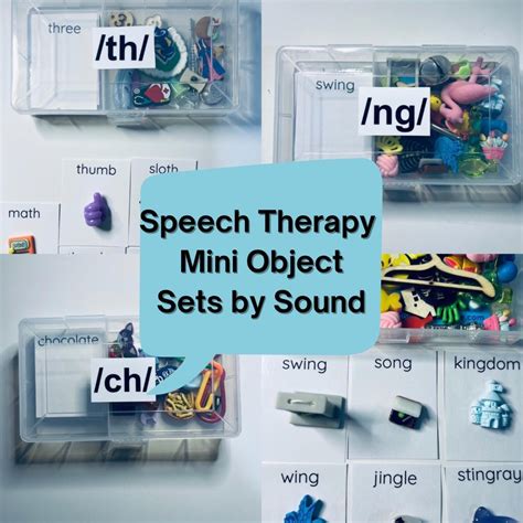 Speech Therapy Mini Objects Set Of Trinkets With Cards Pick Your Sound
