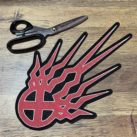 Static X Band Patch Embroidered Large Version Static X Logo Symbol