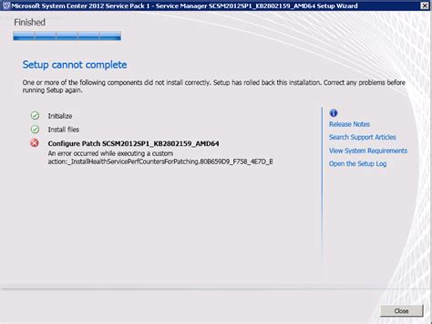 installation of scsm 2012 sp1 update rollup 2 fails stefan johner