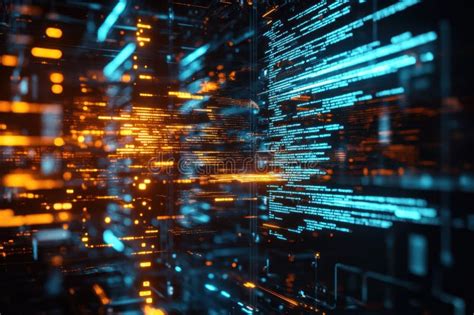 Dynamic Visualization Of Digital Data Flow In A Futuristic Environment