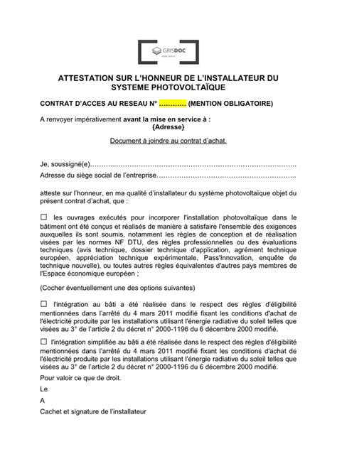 Modelé d attestation sur l honneur téléchargement gratuit documents