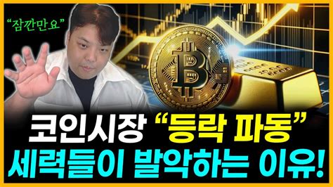 코인시장 짜증나시죠 세력들의 등락 이유 Youtube