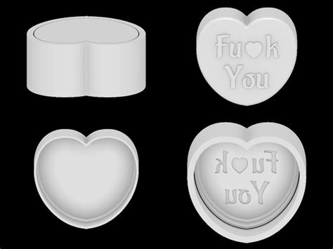 Fuck You 3pc Bathbomb Mold Stl 3d Printable File Etsy