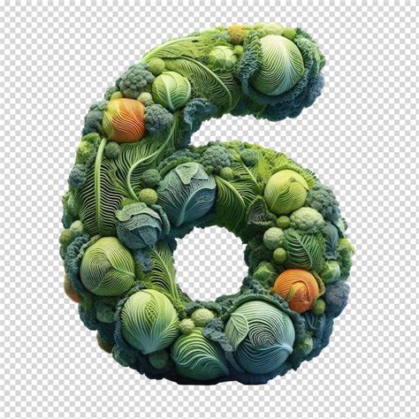 Изолированное 3d число на прозрачном Png канве Премиум Psd Файл