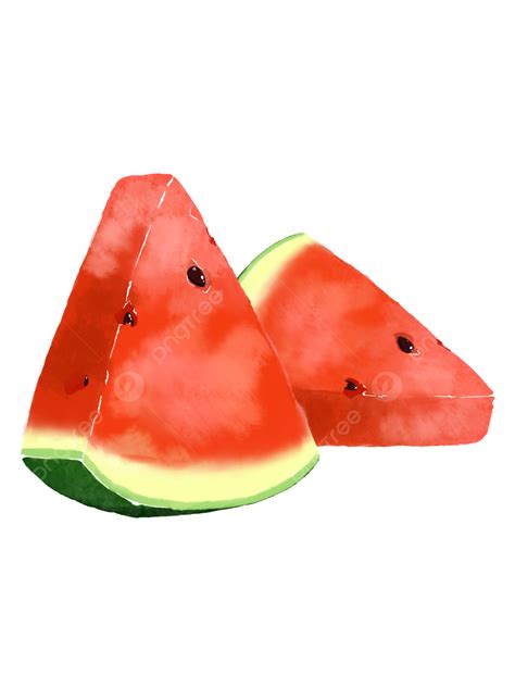 손으로 그린 수박 맛있는 여름 갈증 해소 과일 그림 녹색 초록색 그린 Png 일러스트 및 Psd 이미지 무료 다운로드