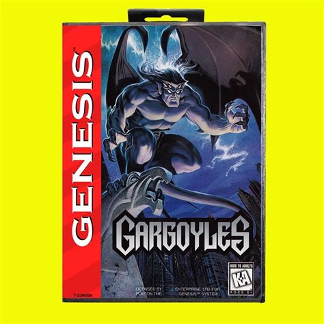 Gargoyles Cartucho De Jogo Caixa De Varejo 16 Bit MD Game Card Sega