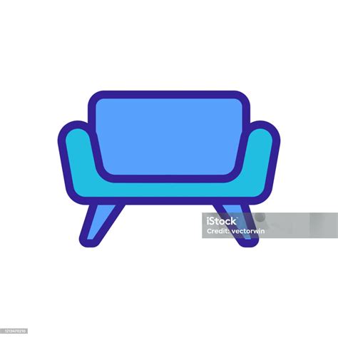 臨時的 Sofa 圖示向量隔離輪廓符號插圖向量圖形及更多一組物體圖片 一組物體 住宅房間 傢俱 Istock