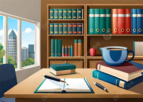 Corporate Business Office Room Executive Table Illustration Background