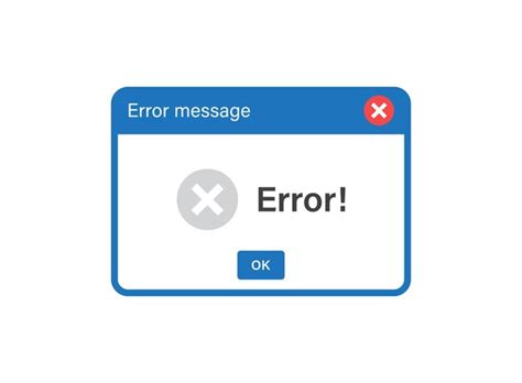Premium Vector Error Message Icon In Flat Style Computer Window Alert