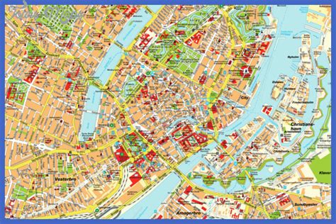 Copenhagen Tourist Map English A Waterside Walking Tour Map For