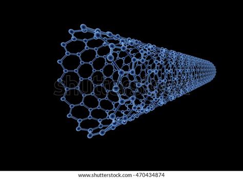 Carbon Nanotube Blue 3d Rendering Stock Illustration 470434874 Shutterstock