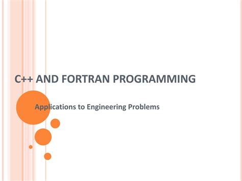 Ppt C And Fortran Programming Powerpoint Presentation Free