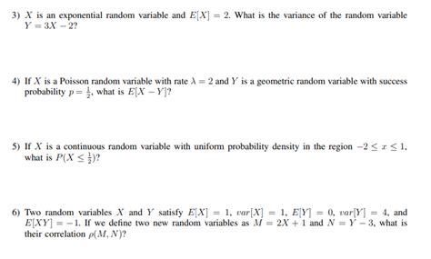 solved 3 x is an exponential random variable and e[x] 2