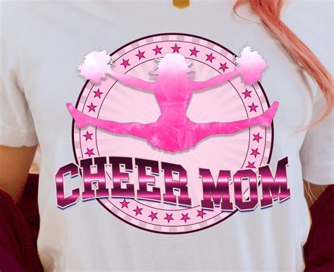 Cheer Mom Pink Png Cheer Mom Tshirt Png Cheer Mom Clipart Etsy