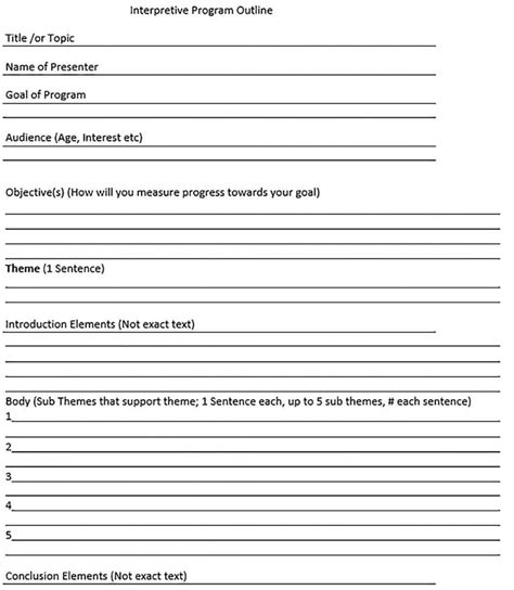 Sample Program Outline Template Room Surf Com Sample Program Outline Template Room Surf Com