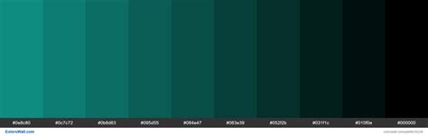 Shades Xkcd Color Bluegreen 0f9b8e Hex 0e8c80 0c7c72 Colorswall