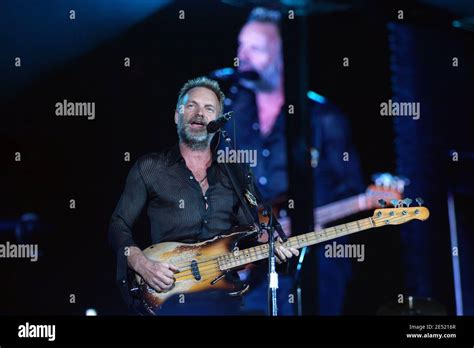 Sting Lead Singer And Bass Guitar Of The Police Performs Live With