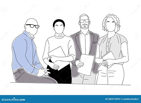 Team Work Business Concept Illustration Vector Art Stock Illustration